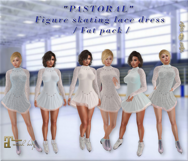 Second Life Marketplace Pastoral Figure Skating Lace Dress Fp